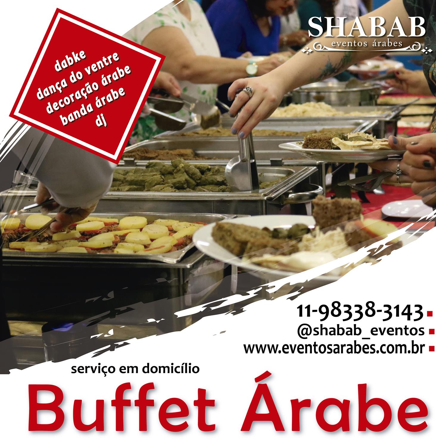 Buffet Árabe em Domicílio! - Shabab Eventos Árabes